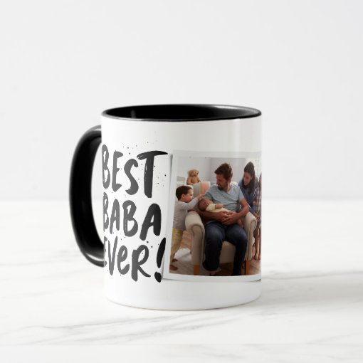 Best Baba Ever modern photo Greek Father's Day Mug | Zazzle