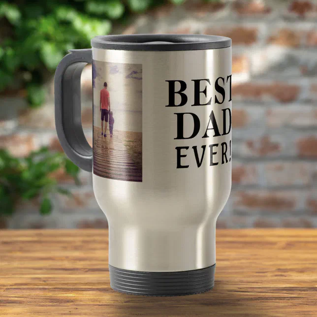 Best Bad Ever Father`s Day 2 Photo Collage Travel Mug | Zazzle