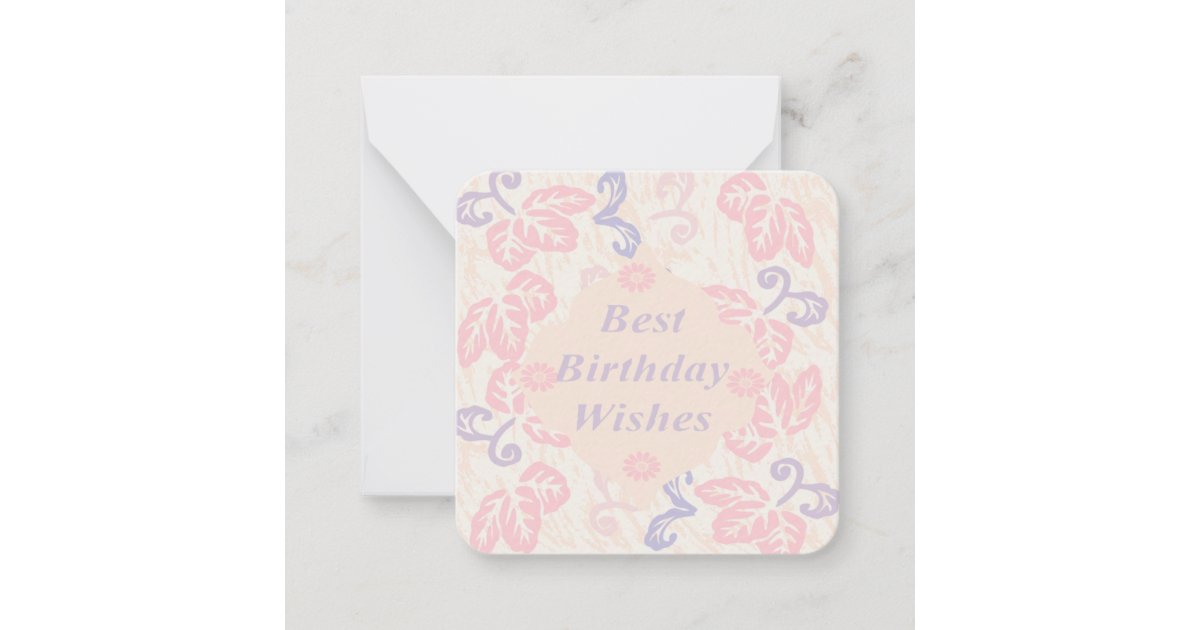 Best Birthday Wishes Note Card | Zazzle