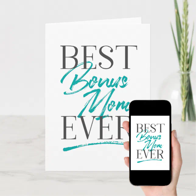 Best Bonus Mom Ever Stepmom Card Zazzle