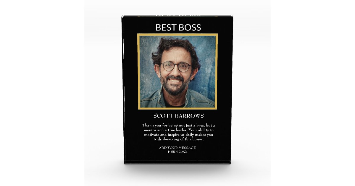 Best Boss award with photo | Zazzle