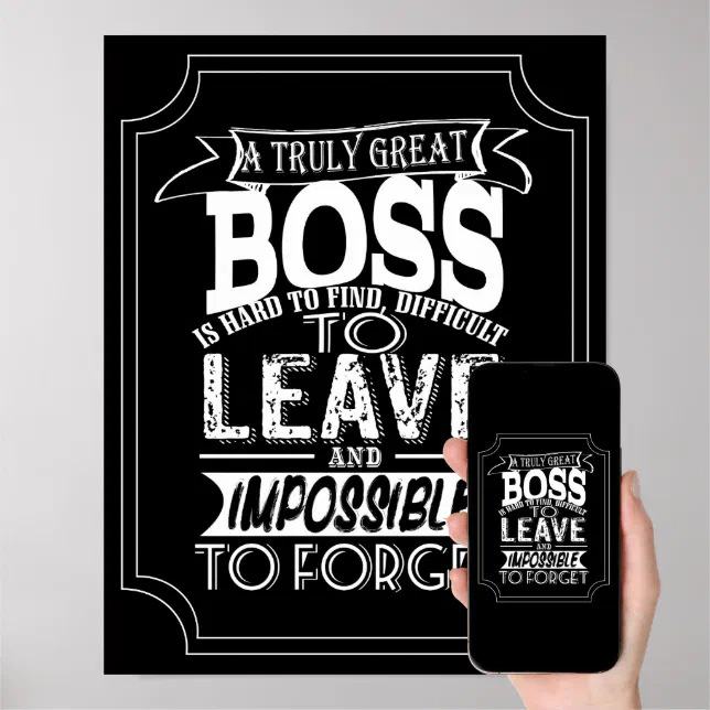 best Boss ever boss Day Poster print | Zazzle