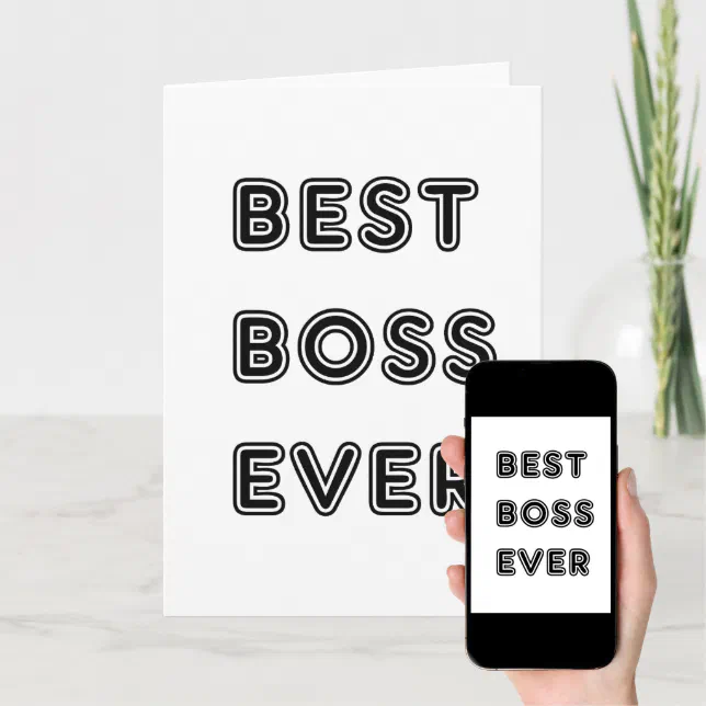 Best Boss Ever Card | Zazzle