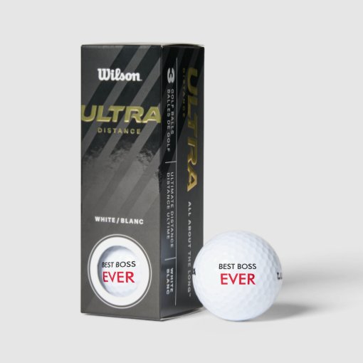 Best Boss Ever Golf Balls | Zazzle