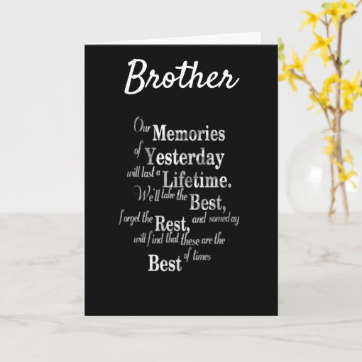 **BEST BROTHER EVER** HAPPY BIRTHDAY CARD | Zazzle