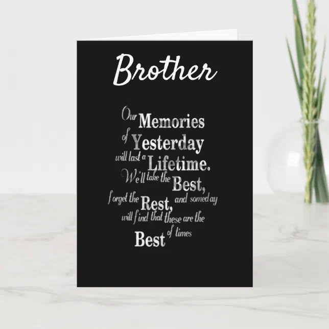 **BEST BROTHER EVER** HAPPY BIRTHDAY CARD | Zazzle