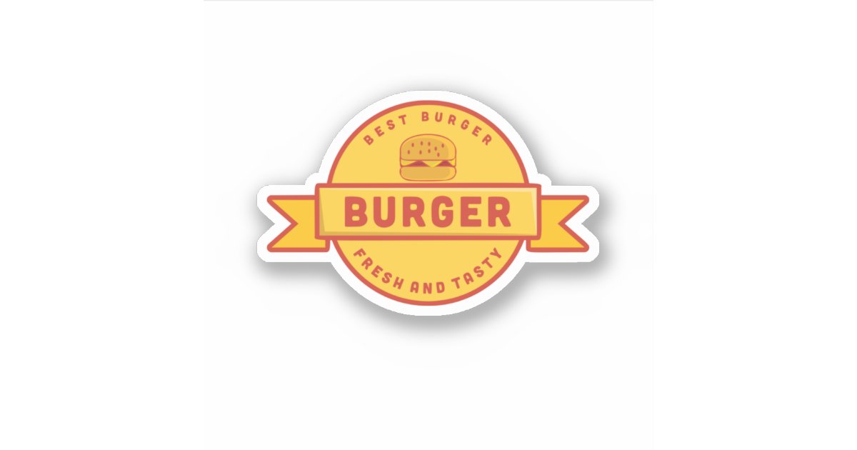 Best Burger, vintage fast food logo Sticker | Zazzle