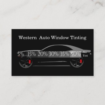 Best Car Automotive Window Tinting Business Card | Zazzle