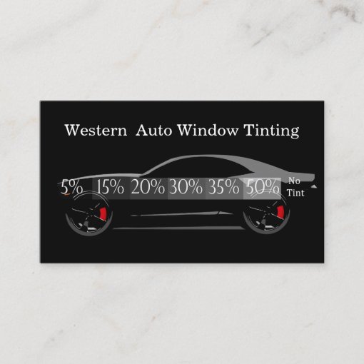 Best Car Automotive Window Tinting Business Card | Zazzle
