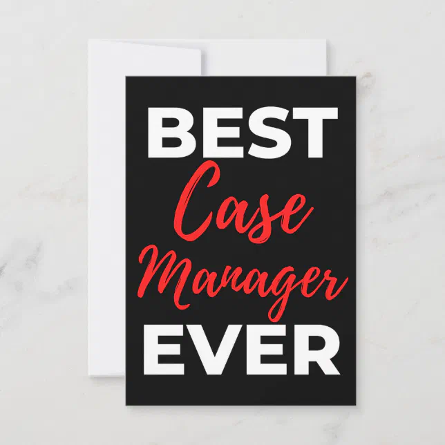 Best Case Manager Ever Thank You Card | Zazzle