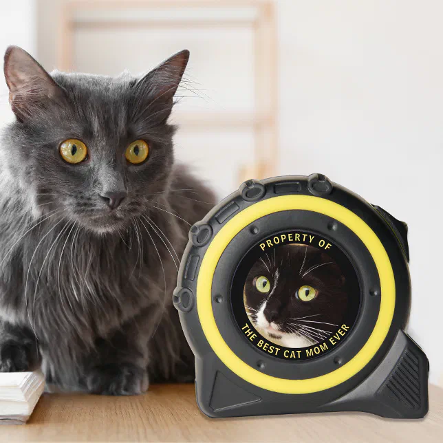 Best Cat Mom Ever Photo Tape Measure | Zazzle