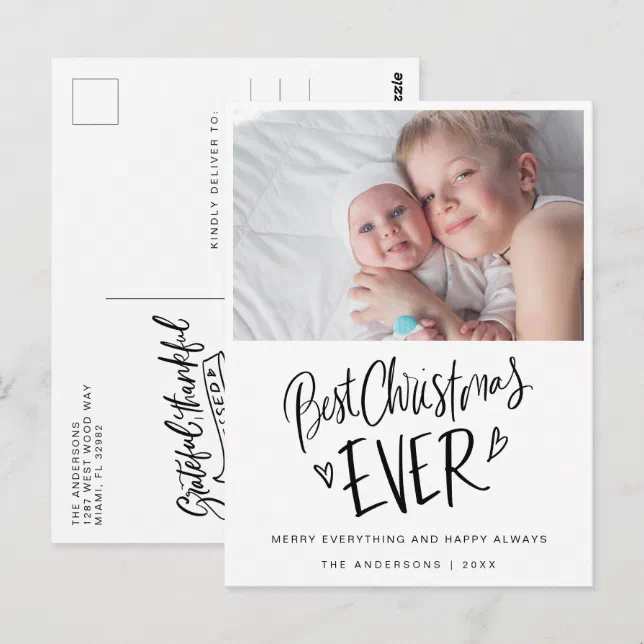 Best Christmas Ever New Baby Christmas Postcard | Zazzle