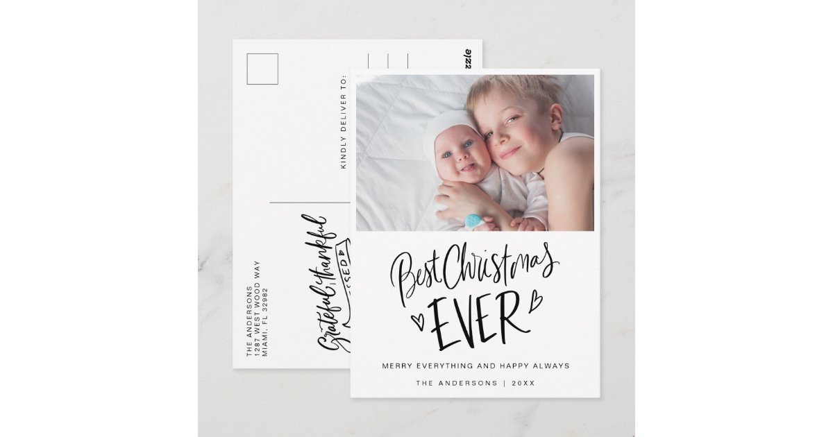 Best Christmas Ever New Baby Christmas Postcard | Zazzle