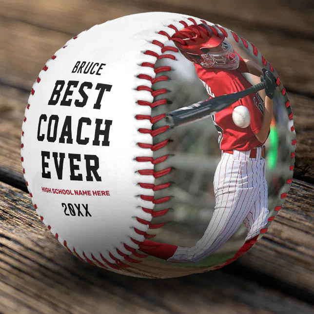 Best Coach Ever Custom Baseball | Zazzle