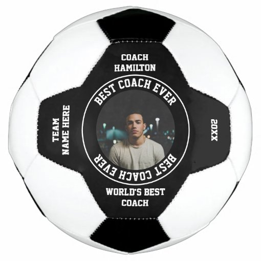 Best Coach Ever Photo Personalized Soccer Ball | Zazzle