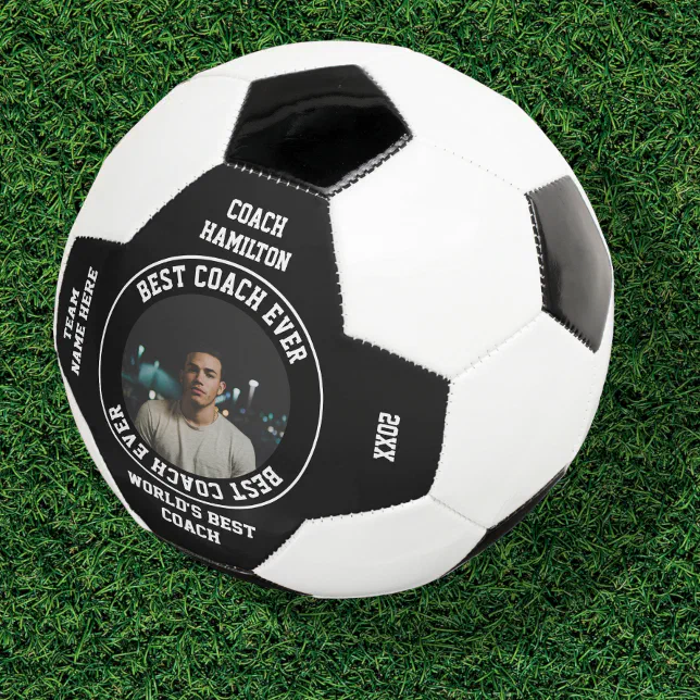 Best Coach Ever Photo Personalized Soccer Ball | Zazzle
