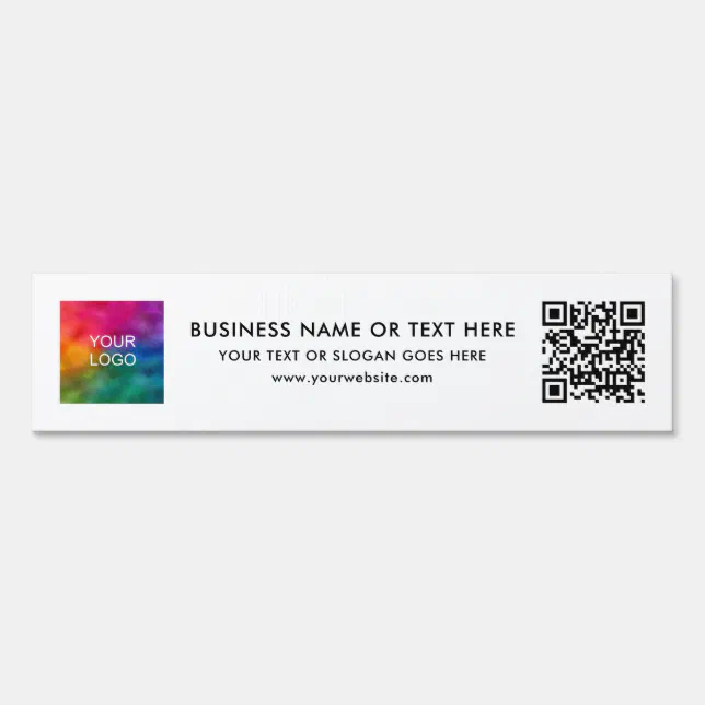 Best Company Logo QR Code Yard Business Outdoor Sign | Zazzle