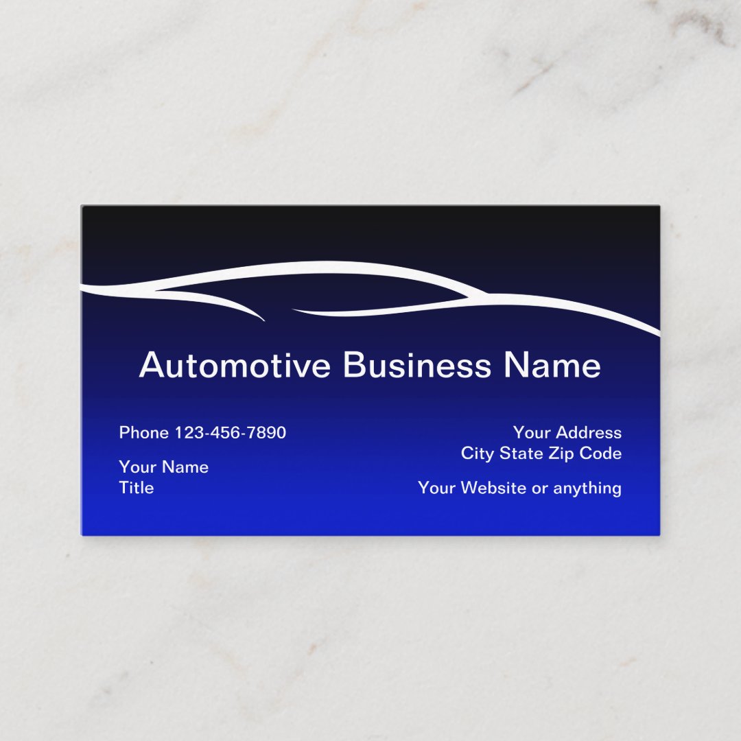 Best Cool Automotive Business Card Template | Zazzle
