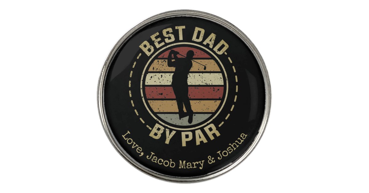 Best Dad by Par Father's Day Golf Ball Marker | Zazzle
