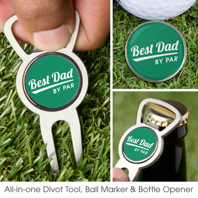 Best Dad By Par Father's Fun Green Golf Divot Tool | Zazzle