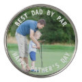 Best Dad By Par Happy Fathers Day Custom Photo Golf Ball Marker | Zazzle