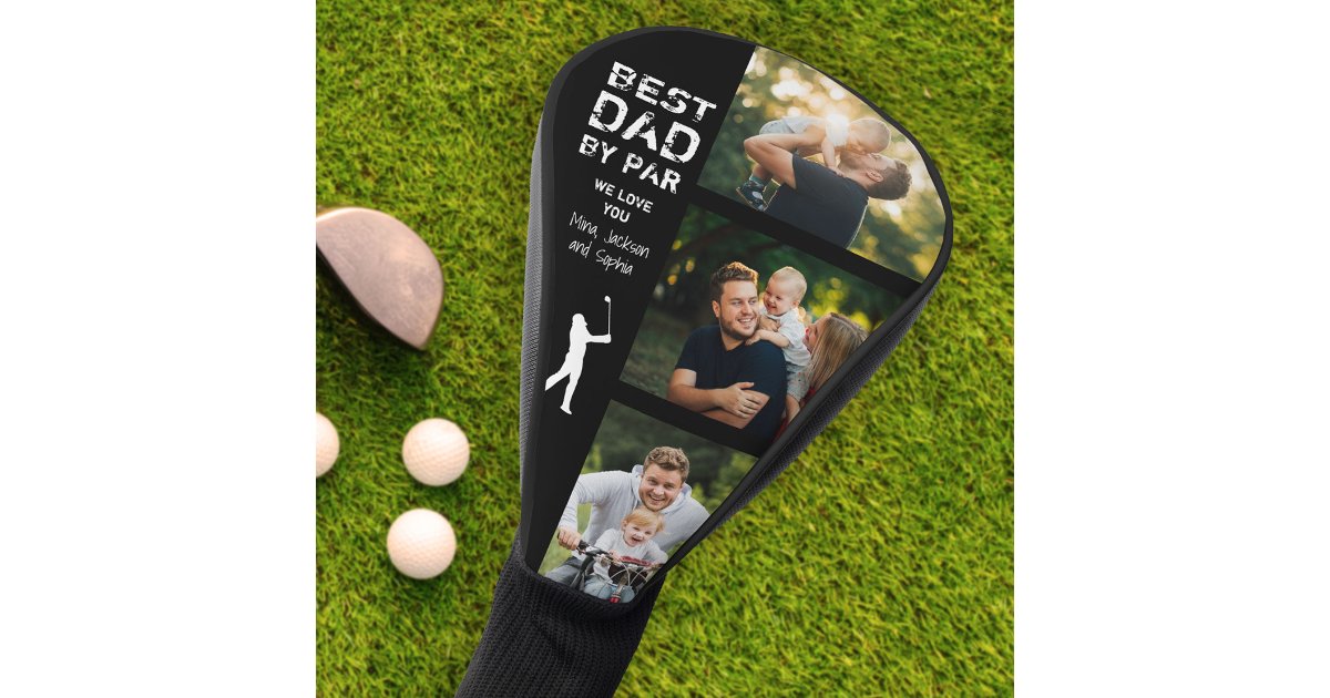 Best Dad By Par Photo Cool Golfer Father's Day Golf Head Cover | Zazzle