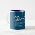 Best Dad, Daddy, Father Definition Script Blue Two-Tone Coffee Mug | Zazzle