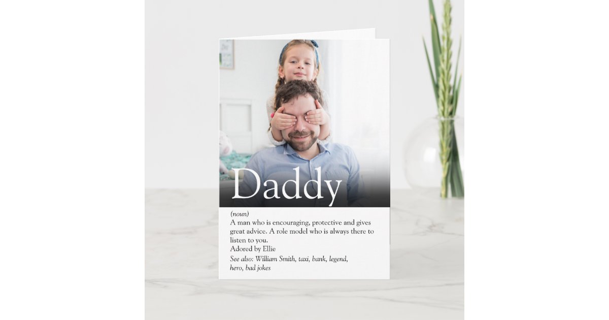 Best Dad, Daddy, Father Ever Definition Photo Card | Zazzle