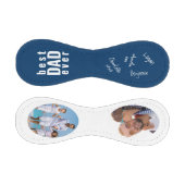 Best Dad Ever Blue 2 Photo Signed Baseball | Zazzle