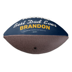Best Dad Ever Blue Custom Photo Football | Zazzle