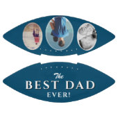 Best Dad Ever Blue Father 3 Photo Collage Football | Zazzle