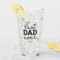 Best Dad Ever Calligraphy Photo Glass | Zazzle