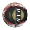 Best DAD Ever Custom Photo Fathers Day Baseball | Zazzle