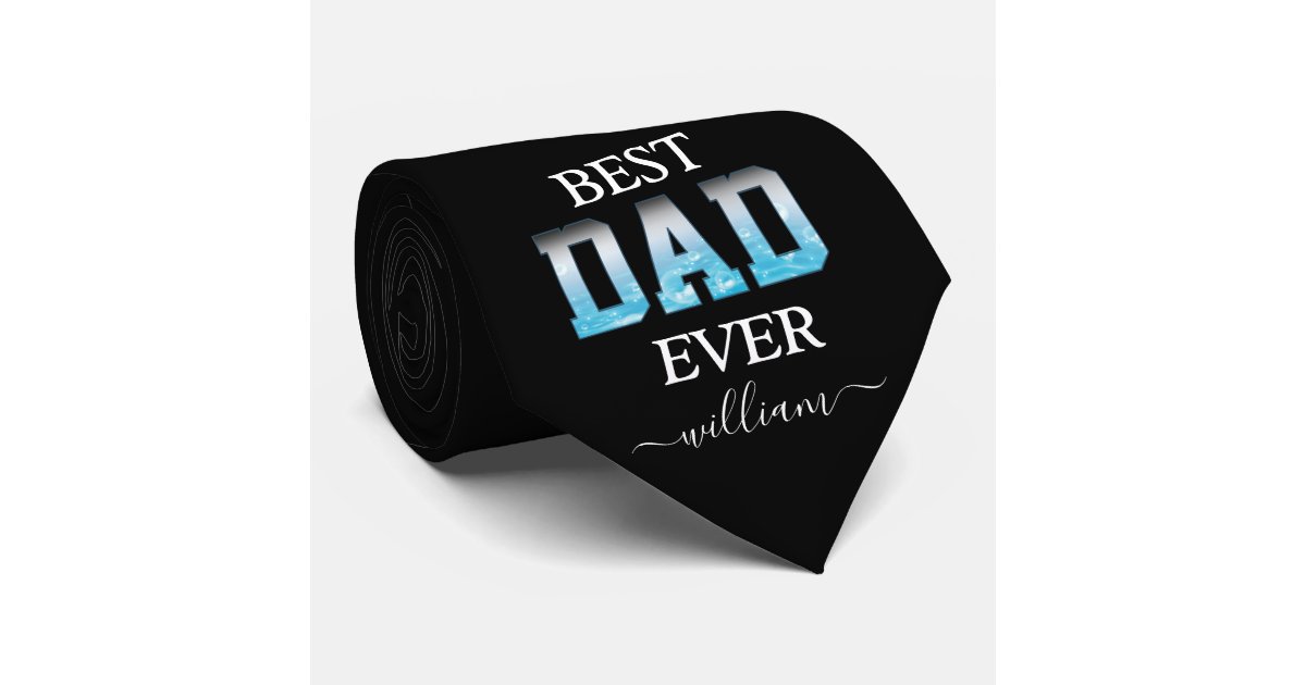 Best Dad Ever Custom Photo Father's Day Neck Tie | Zazzle
