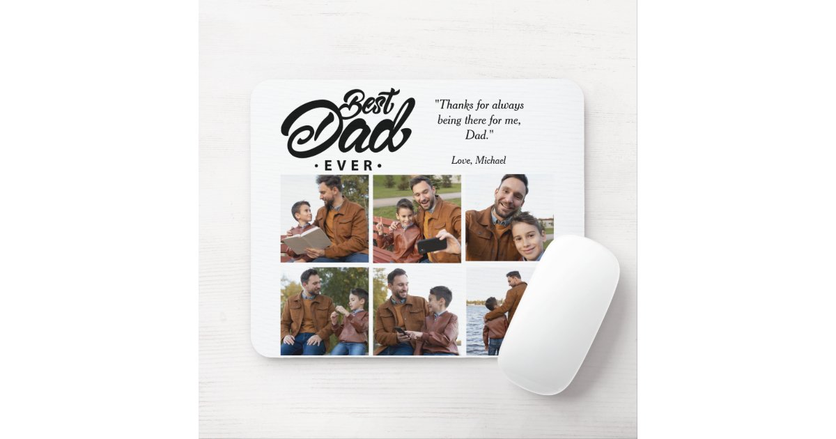 Best Dad Ever Custom Photo Mouse Pad | Zazzle