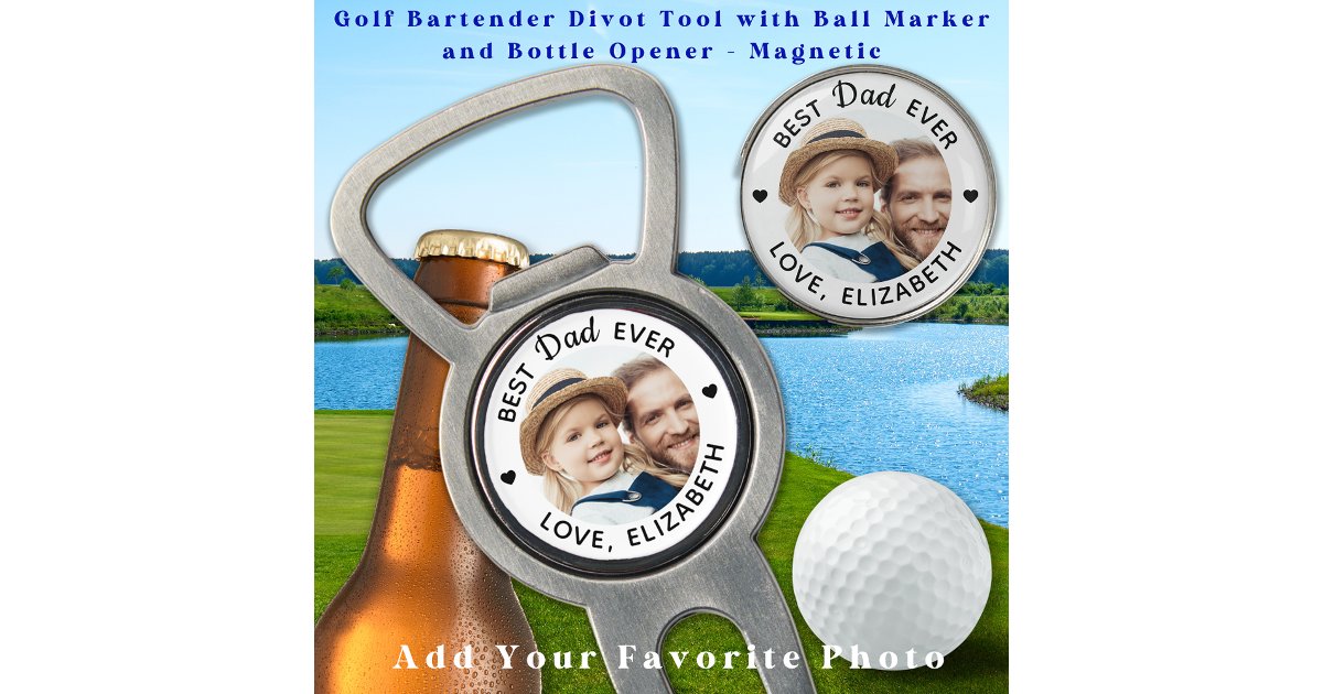 Best DAD Ever Custom Photo Personalized Golf Divot Tool | Zazzle
