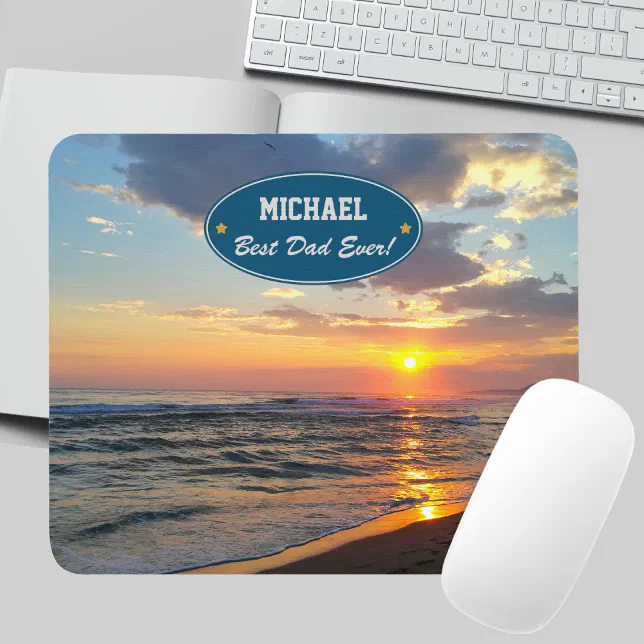 Best Dad Ever Father`s Day Custom Photo Mousepad | Zazzle
