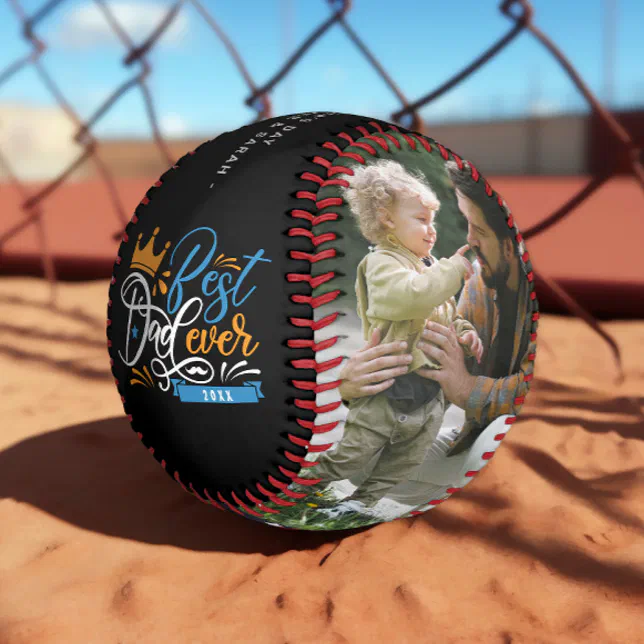 Best Dad Ever | Father's Day Photo Baseball | Zazzle