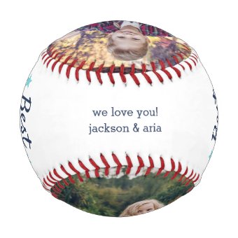 Best Dad Ever | Father's Day Photo Baseball | Zazzle