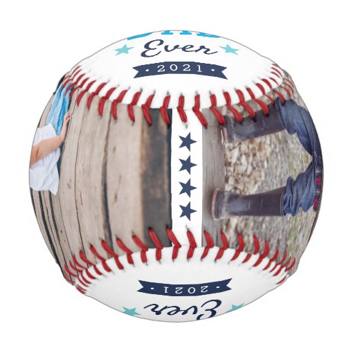 Best Dad Ever | Father's Day Photo Baseball | Zazzle