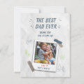 Best Dad Ever Kids Photo Custom Note Card | Zazzle