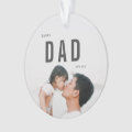 Best Dad Ever Minimalist Photo Ornament | Zazzle