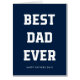 Best Dad Ever | Modern Blue and White Multi Photo Card | Zazzle