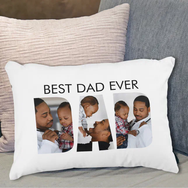 Best Dad Ever Photo Accent Pillow | Zazzle