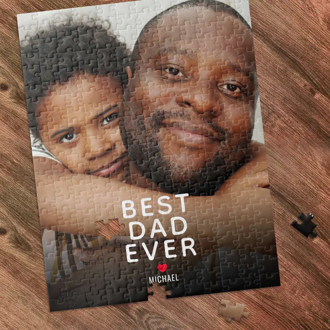 Best Dad Ever Photo Father's Day Jigsaw Puzzle | Zazzle