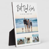 Best Dad Ever Script 4x Photo Collage Plaque | Zazzle
