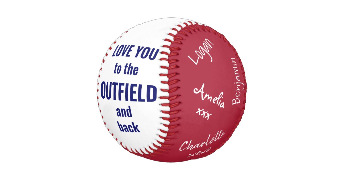 Best Dad Ever Signed Photo Red White Blue Baseball | Zazzle