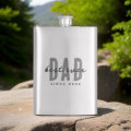 Best Dad Ever Since 20XX Modern Simple Preppy Flask | Zazzle