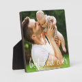 Best Dad Ever White Script Father's Day Gift Plaque | Zazzle