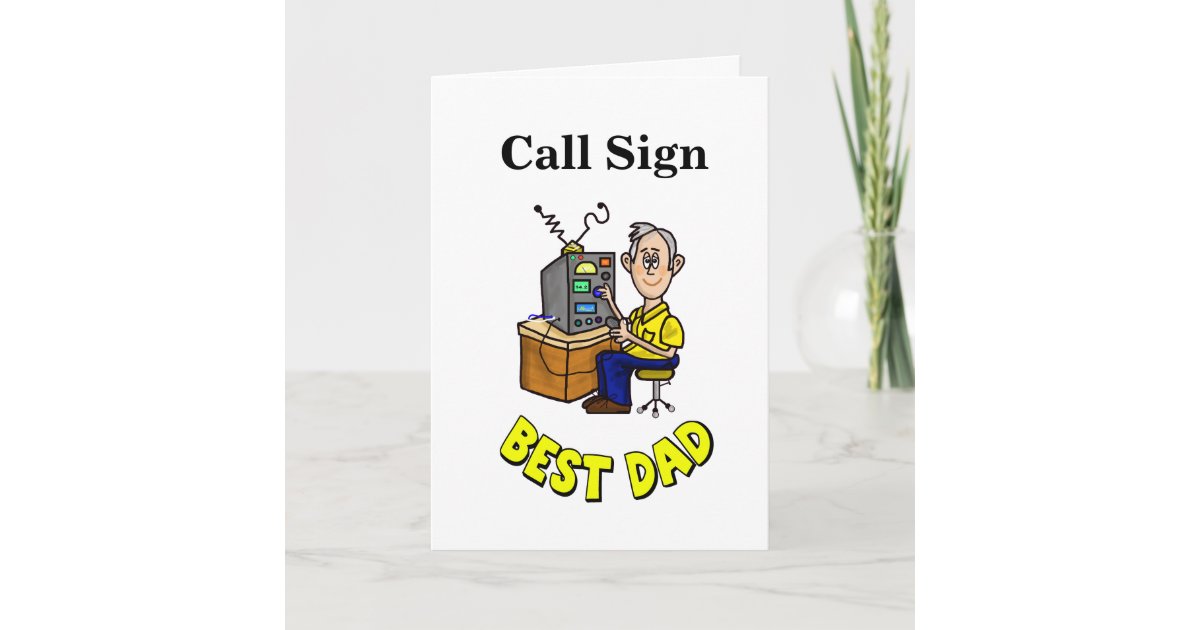Best Dad Ham Radio Father's Day Card | Zazzle